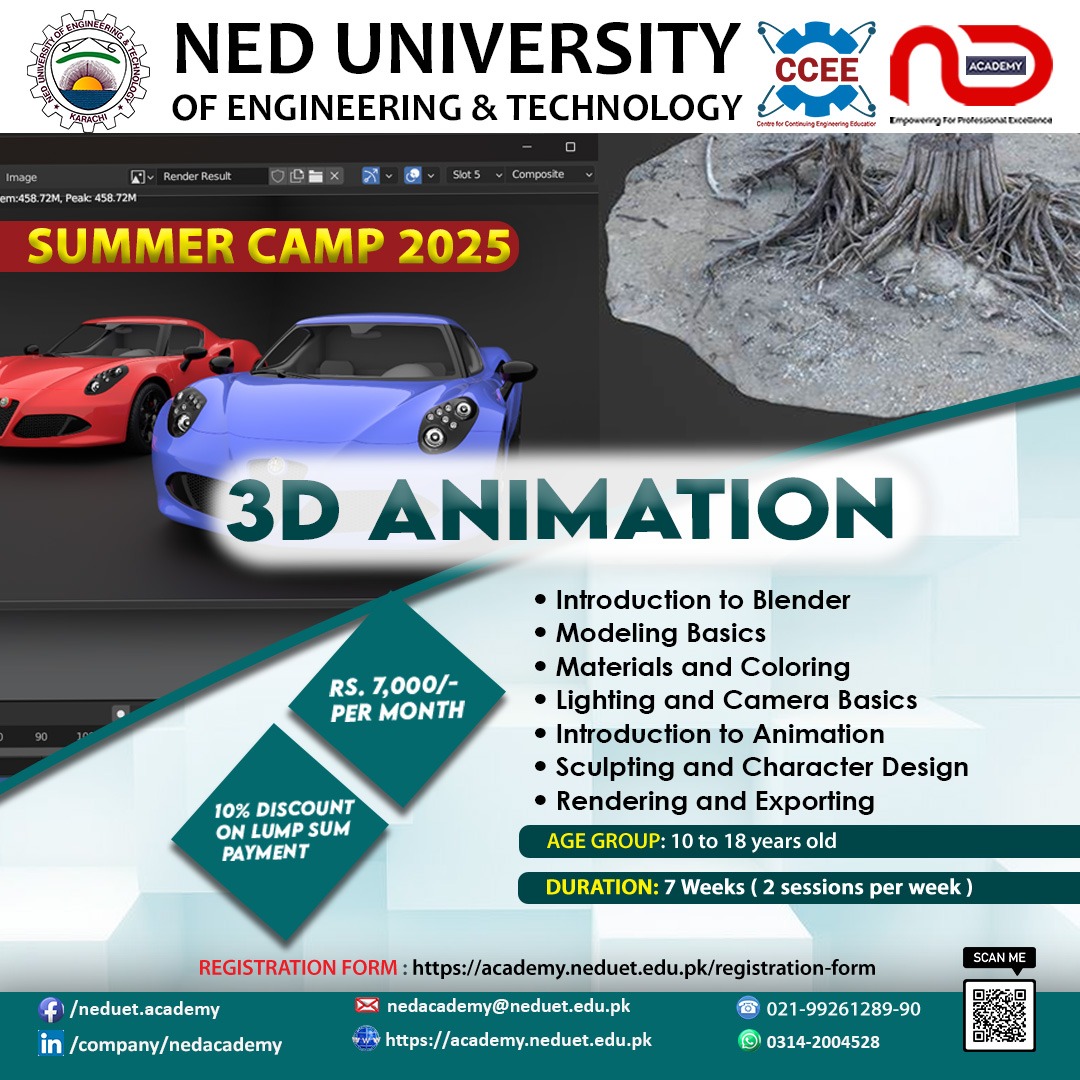 3D Animation | NED Academy - CCEE | CMPP | PTMC